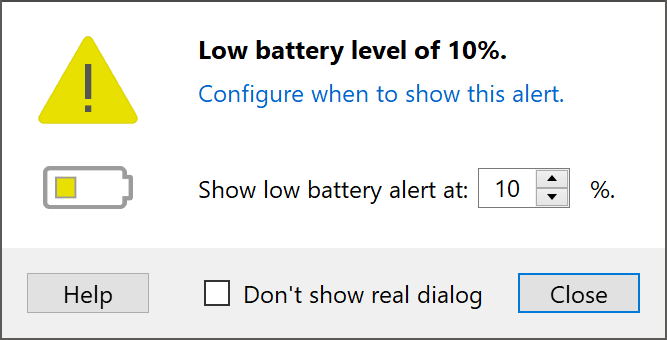 Battery alerts - Magic Utilities
